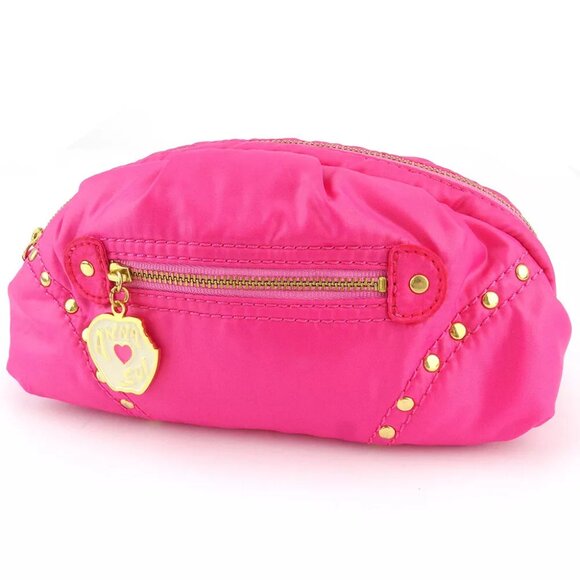Anna Sui | Bags | Anna Sui Porch Studded Pink White Nylon Canvas ...